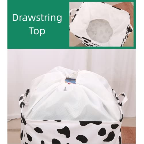 Collapsible Laundry Basket, 40L Laundry Hamper, 100L Closet Organizer, Canvas Clothes Toys Storage (White Set)
