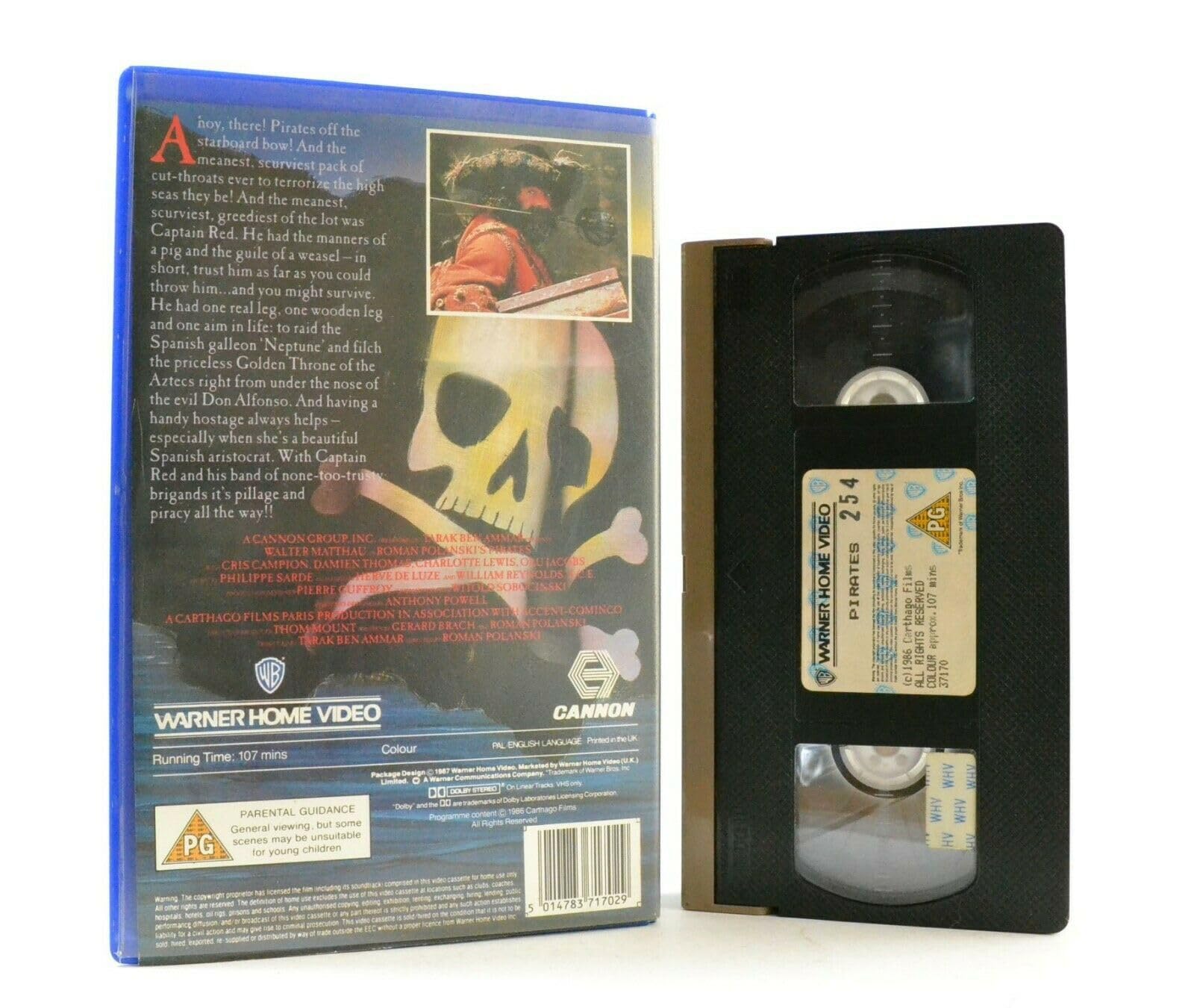 Pirates: Film By R.Polanski (1987) - Large Box - Comedy/Adventure - Pal VHS