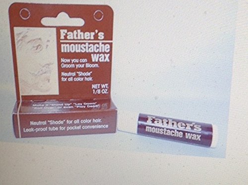 Father's Moustache Wax Neutral - 1/8 oz. Neutral Shade For All Color Hair. Leak Proof Tube For Pocket Convenience