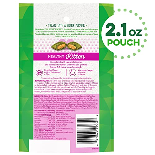 Greenies Feline Smartbites Healthy Kitten Treats, Chicken Flavor, 2.1 Oz Pack