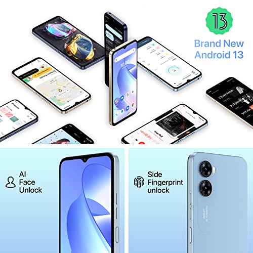 UMIDIGI G3 MAX (8+128GB Android 13 Unlocked Cell Phone,50MP Ultra-Clear AI Camera Smartphone,6.6-inch FHD Display Android Phone,5150mAh Massive Battery Mobile Phone Support Expandable Up to 1TB