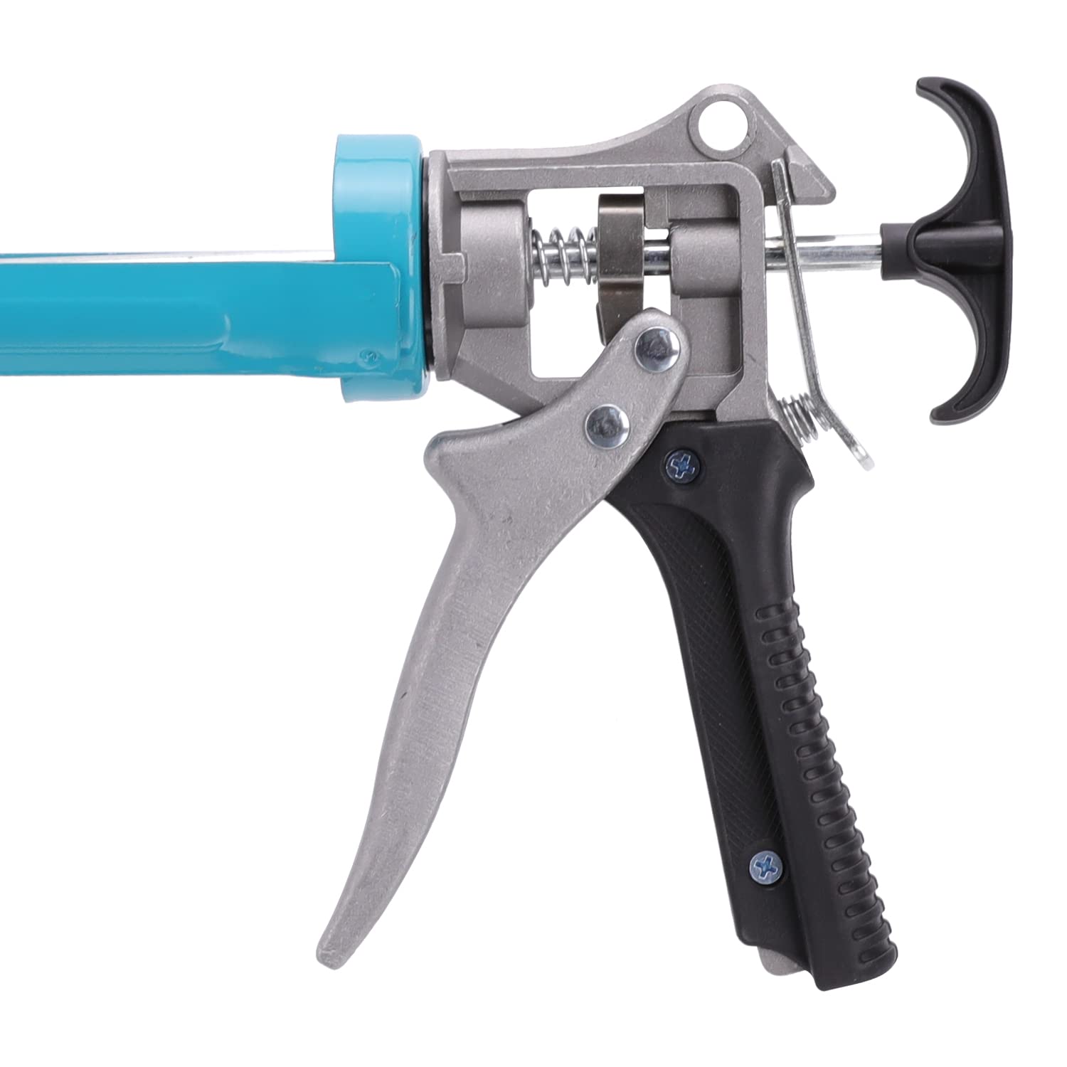 Amazon Basics Heavy Duty Sealant Caulking Gun -310ml/10oz - 12:1 Thrust Ratio, Aluminum handle with plastic support grip, Blue and Grey