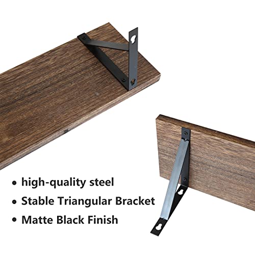 Corner Floating Shelves Set of 4, Rustic Corner Shelf Wall Mounted Organizer Displays Storage Rack, Wood Wall Shelf for Bedroom Kitchen Living Room Bathroom Office