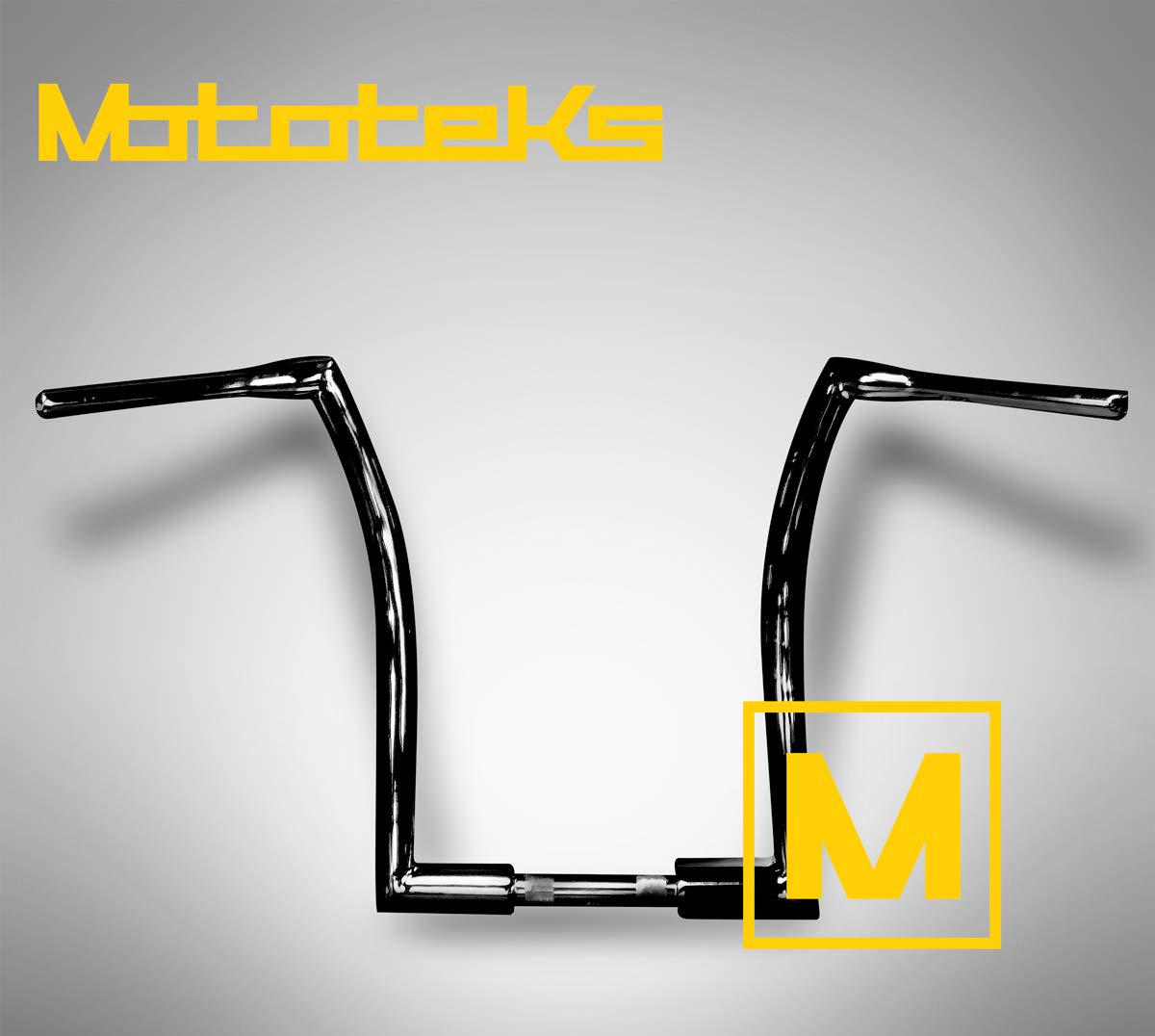 APE HANGER HANDLEBARS FAT 1-1/2" MONSTER BARS FOR HARLEY MODELS (Black, 14")