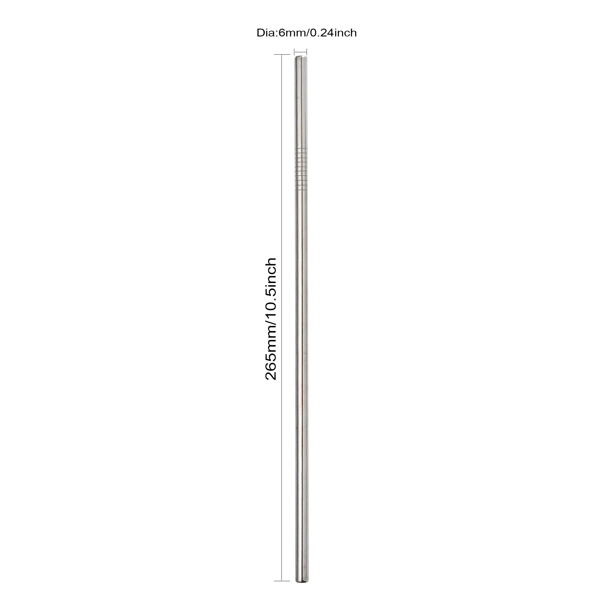 Brightbuy Set of 48 Stainless Steel Straws 10.5'' Reusable Metal Drinking Straws For 30oz Tumblers Yeti 6mm Diameter (48 Straight)