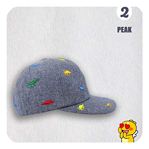 Boys Baseball Hat Toddler Trucker Hat Adjustable Snapback Sun Hat Baseball Cap for Toddler Kids Boys 1-8 Years(Print Dino,52cm)