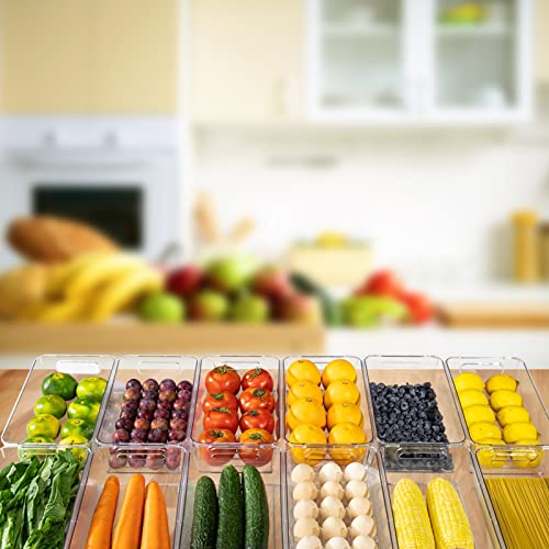 Freezer Organizer Storage Bins, Pantry Storage Fridge Organizer Storage Bins and Cabinet Organizers for Bath Kitchen and Dresser (8)