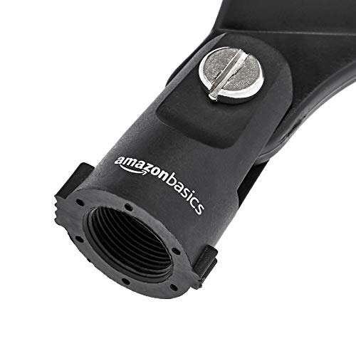 Amazon Basics Microphone Clip, Large Barrel Style, Single, Black