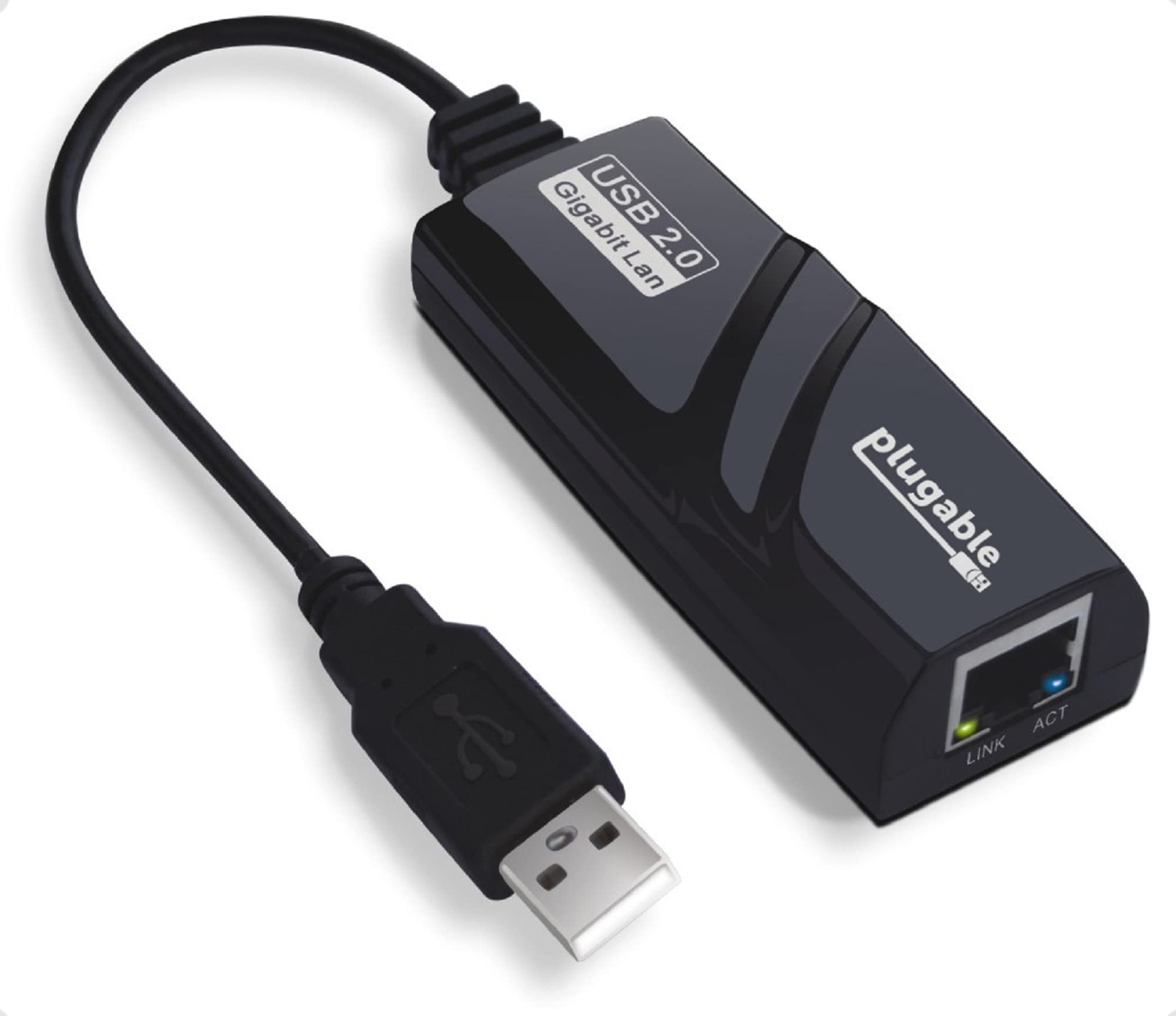 Plugable USB 2.0 to Gigabit Ethernet Adapter, Fast and Reliable Gigabit Connection, Compatible with Windows, Chromebook, Linux
