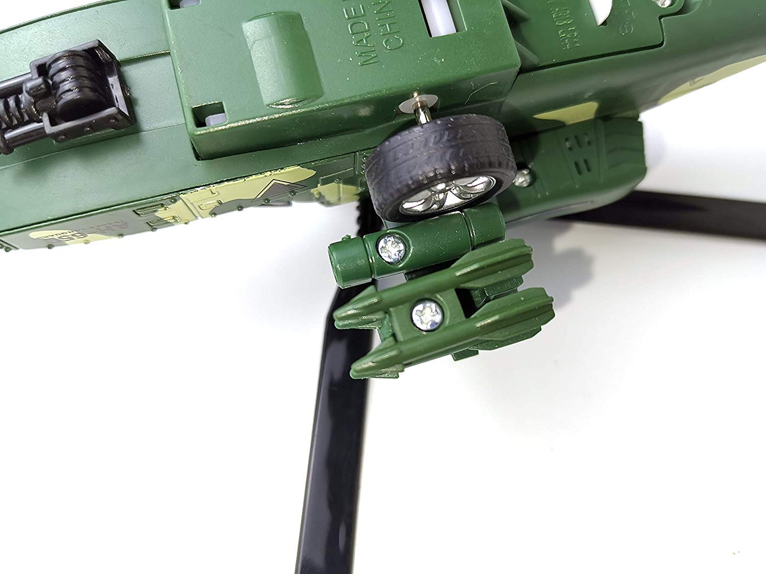 HAPTIME Military Helicopter Toy with Lights and Sounds, Pull Back Army Plane Airplane for Kids Children Boys Girls 11.2 inch (Green)