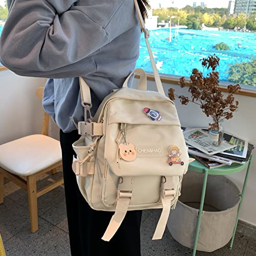 Backpack with Pins Accessories Pendant for Women(White-65, One Size)