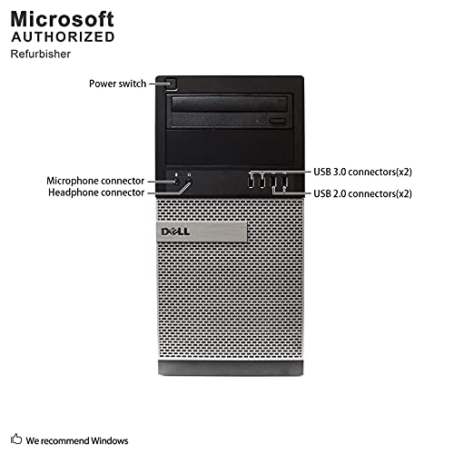 Dell OptiPlex 9020 High Performance Business Desktop Computer, Intel Quad-Core i7-4790 up to 4.0GHz, 16GB RAM, 1TB SSD, DVD-RW, WiFi, USB 3.0, Windows 10 Professional (Renewed)