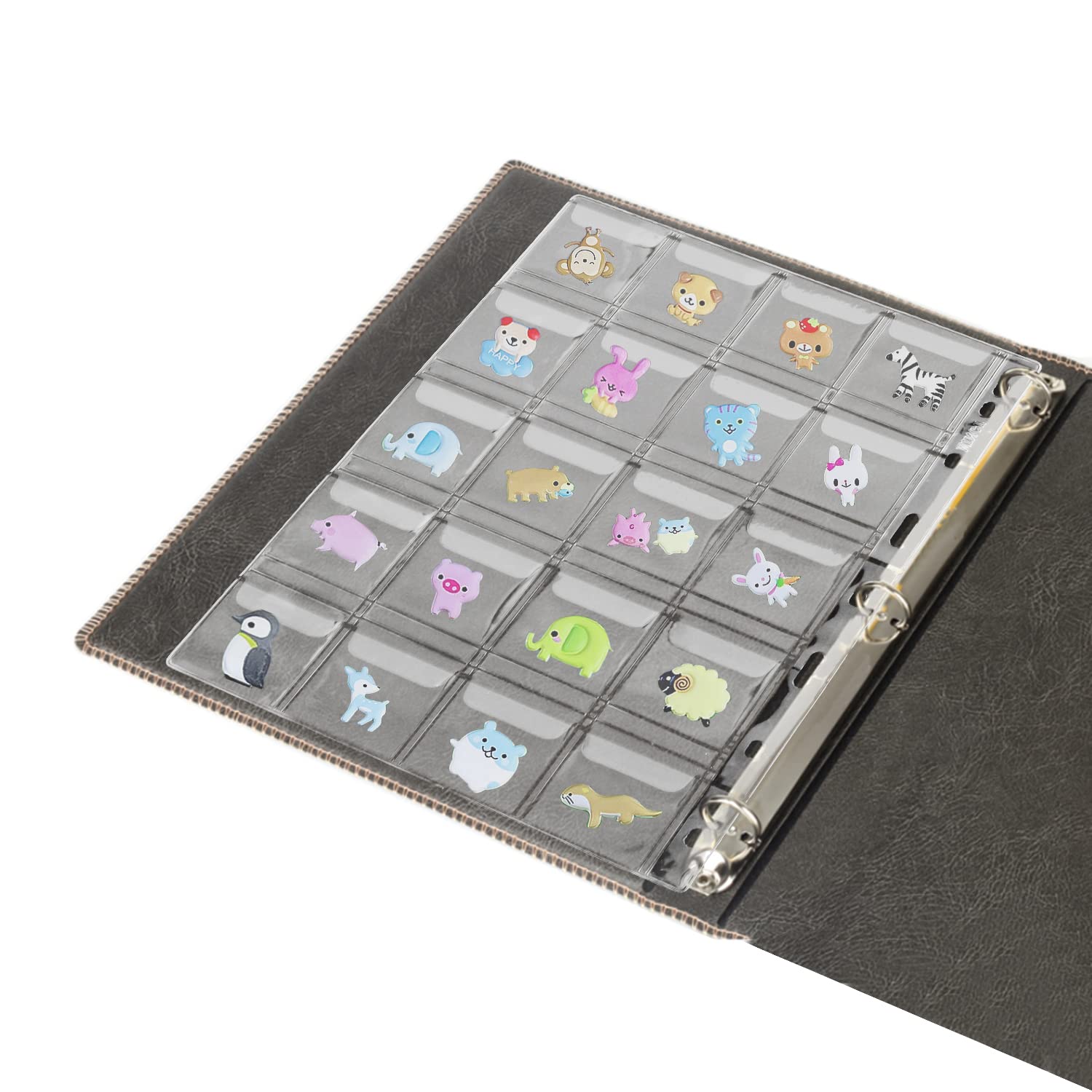 Homgaty 10 Sheets Coin Collection Supplies, Coin Pocket Page Coin Holders Stamp Binder Sheets Currency Collecting Album Book Sleeves (12, 20, 30 and 42 Pocket Pages)
