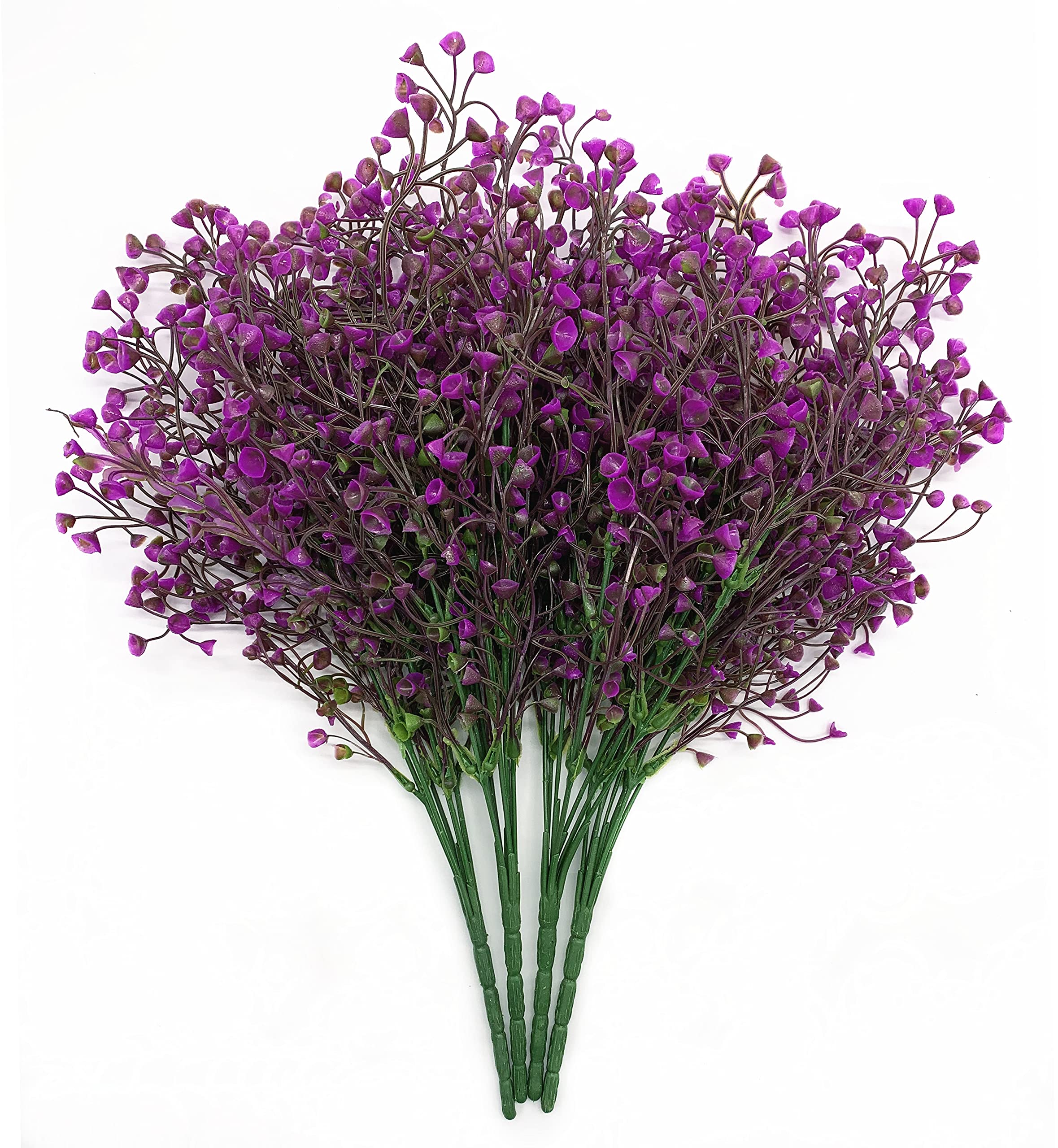 LOVENIMEN Artificial Chrysanthemum Flowers, Real Touch Silk Daisy Plastic Plants Home Decorations for Bridal Wedding Bouquet Bunches Hotel Party Garden Floral Décor Purple 4pack