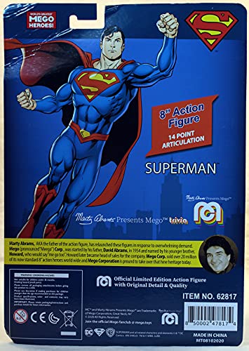 Mego DC Comics Superman 8" Action Figure Multicolor