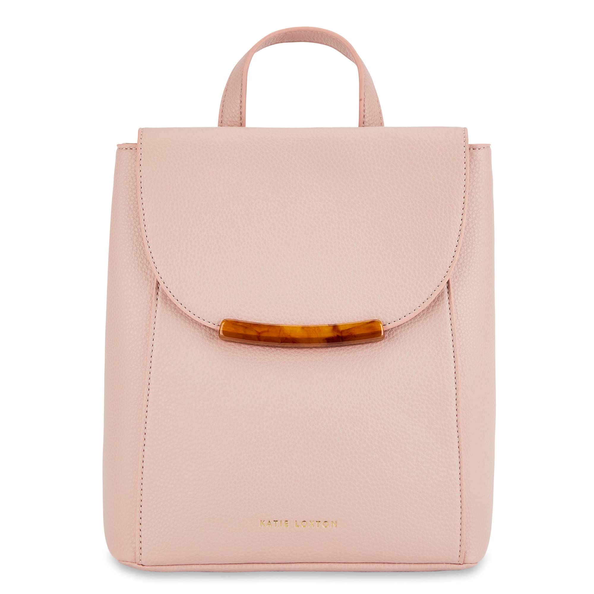 KATIE LOXTON Dani Tortoiseshell Womens Vegan Leather Convertible Strap Top Handle Purse Backpack Dusty Pink