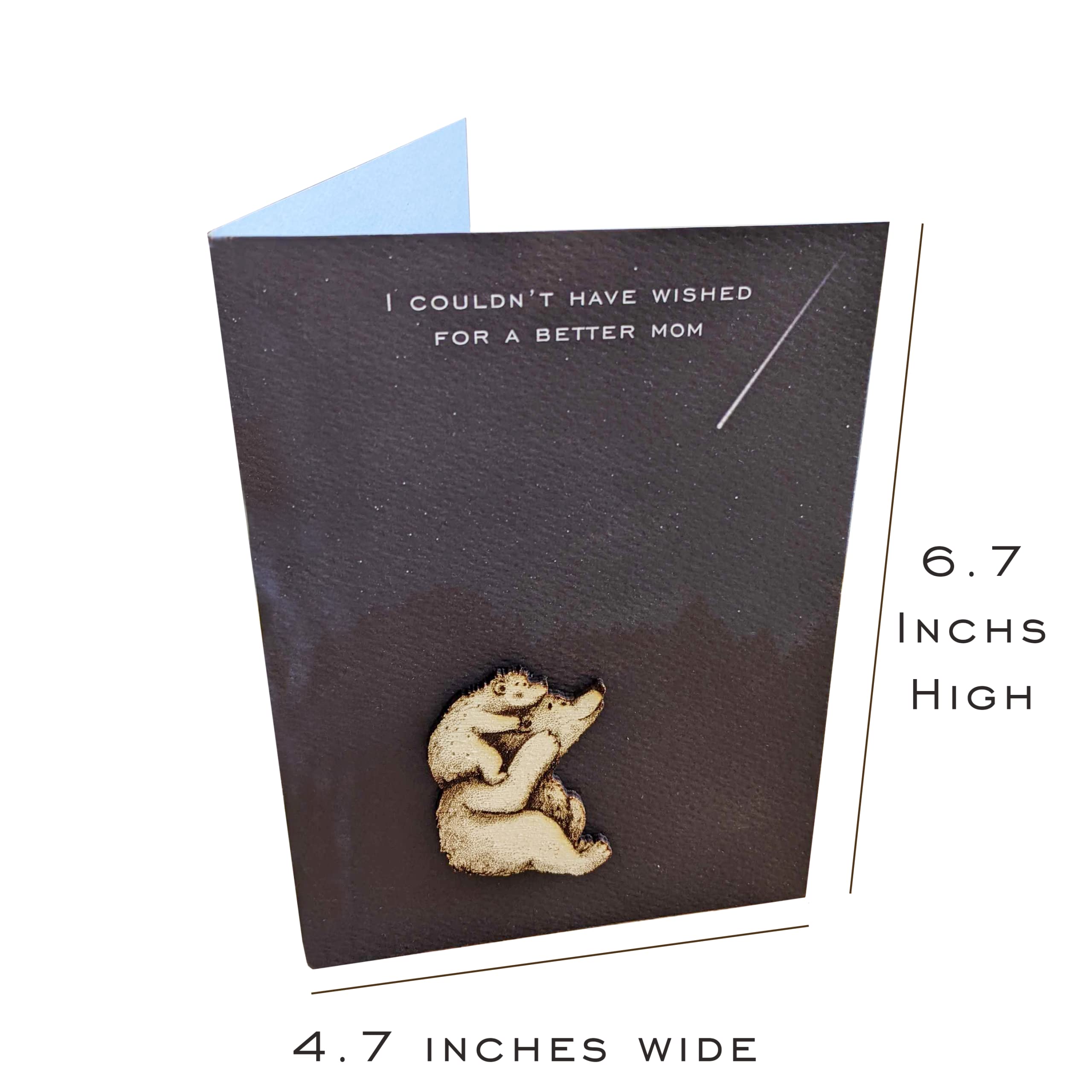 Woodland Mail Special Mothers Day Card or Mom Birthday Card with Wooden Bears