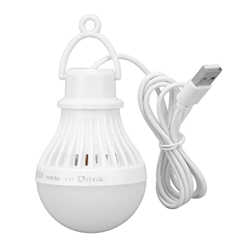 Bright, Soft, Not Dazzling 5W Camping Light Bulb, Rechargeable Emergency Light for Outdoor Camping, Hiking, with USB Power Supply Mode, Portable and Convenient to Carry and Store