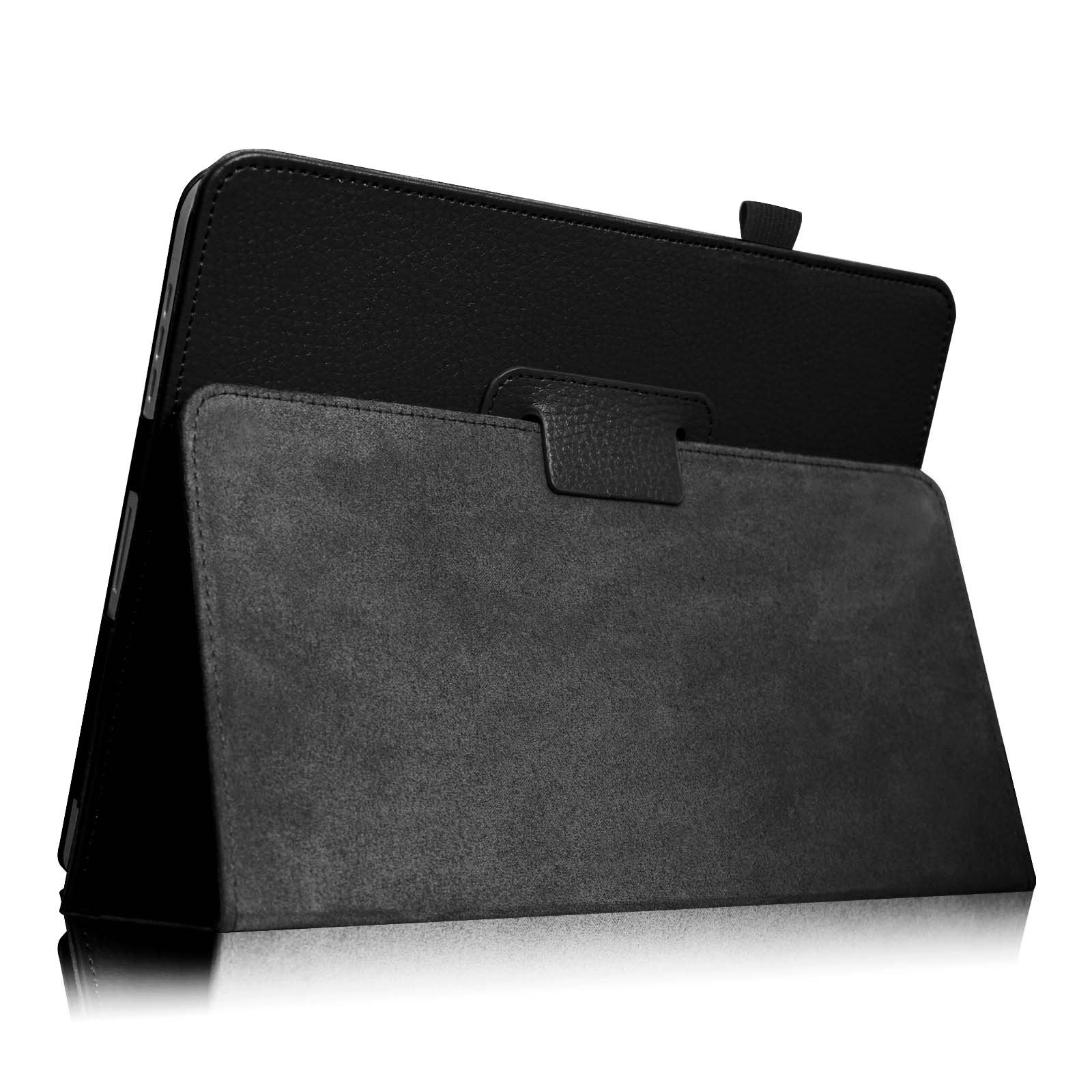 Fintie Folio Case for Original iPad 1st Generation - Slim Fit Vegan Leather Stand Cover with Stylus Holder for iPad 1st Generation 2010, Black