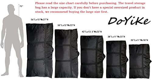 DoYiKe Extra Large Storage Duffle Bag with Zippers and Handles, Black Big Foldable Duffle Bag for Travel-130L