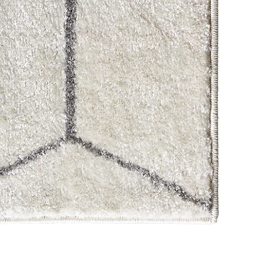 Unique Loom Trellis Frieze Collection Area Rug - Geometric (8' x 10', Ivory/ Gray)