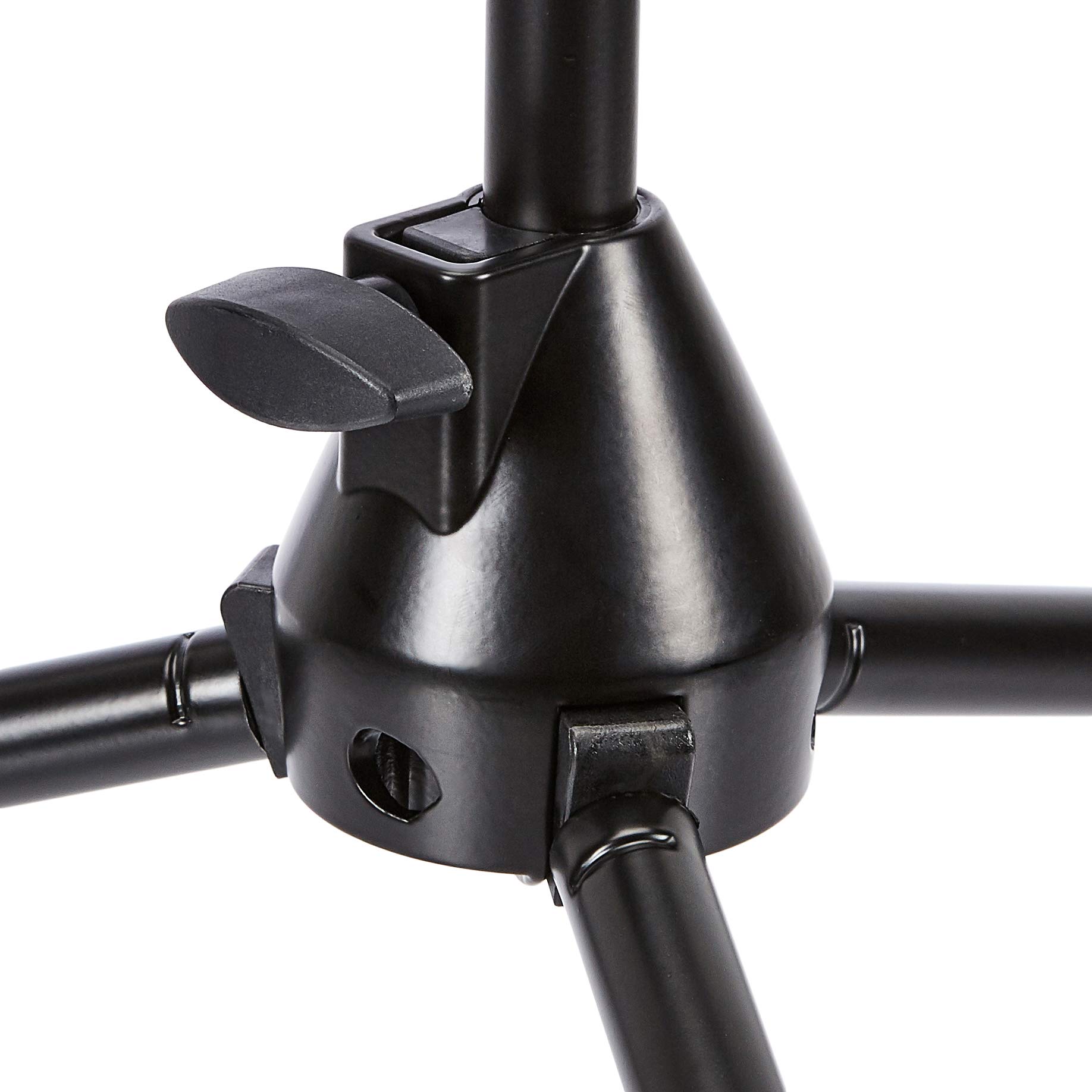 Amazon Basics Tripod Boom Microphone Stand, Height Adjustable with Metal Base 3.3 - 5.6-Foot, with Clothespin Mic Clip, Black