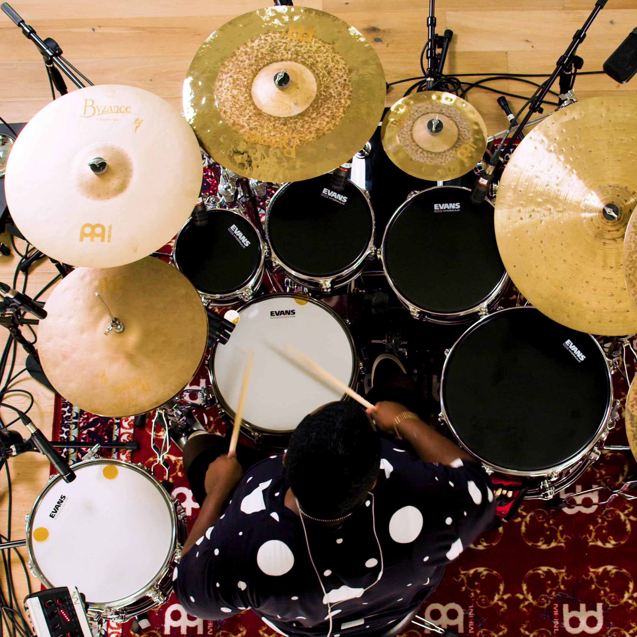 Meinl Cymbals Byzance 19" Dual Crash β Made in Turkey β Hand Hammered B20 Bronze, 2-Year Warranty (B19DUC)