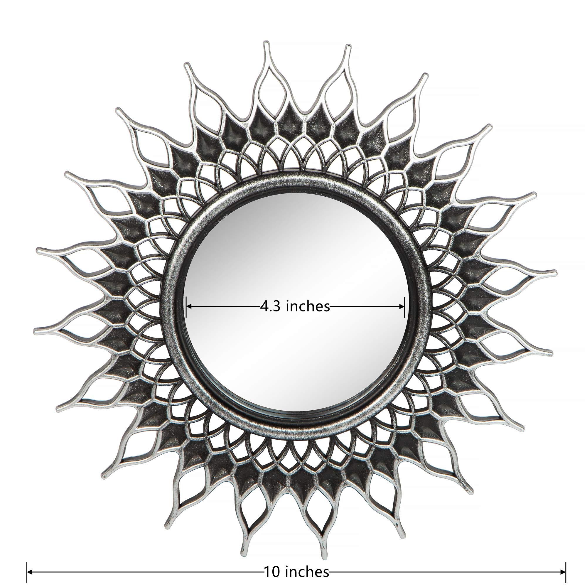 Kelly Miller Small Round Mirrors for Wall Decor Set of 3 - Great Home Accessories for Bedroom, Living Room & Dinning Room (M014)