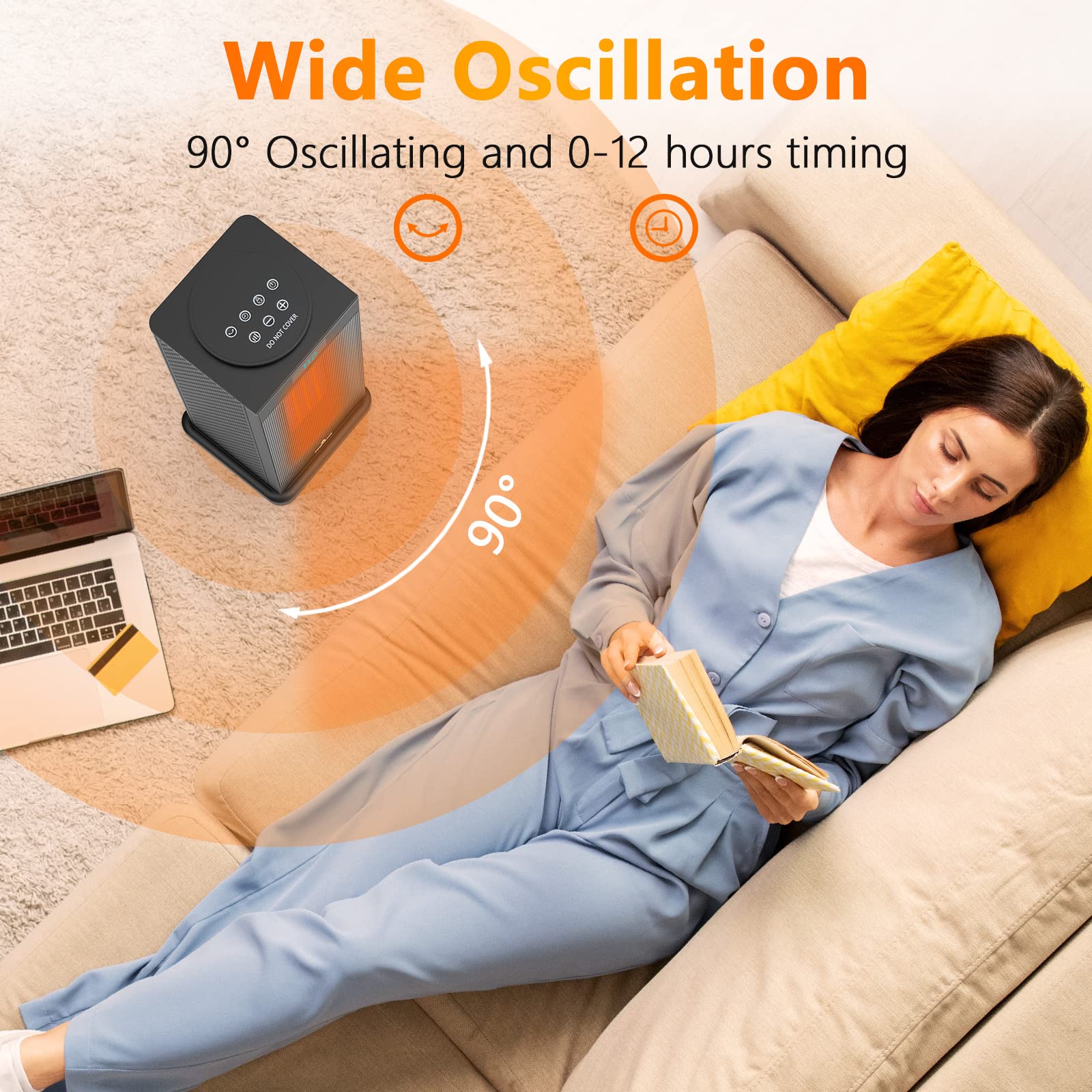 Portable Air Conditioners, 3-IN-1 Evaporative Swamp Cooler Air Conditioner, 4 Modes & 3 Speeds, 12H Timer, LED Display, Remote & Touch Control, 4 Wheels with Latches, Swamp Cooler for Bedroom,Indoor