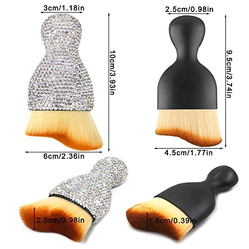 Dland 2 Pieces Car Interior Dust Brush, Car Cleaning Soft Bristle Brush Detail Brush, Used for Air Conditioning Vents, Computer, Dashboard, Car RV Interior, etc