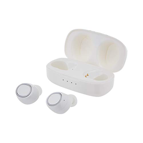 Amazon Basics Ultra-Light True Wireless Bluetooth Earbuds In Ear Headphones, White