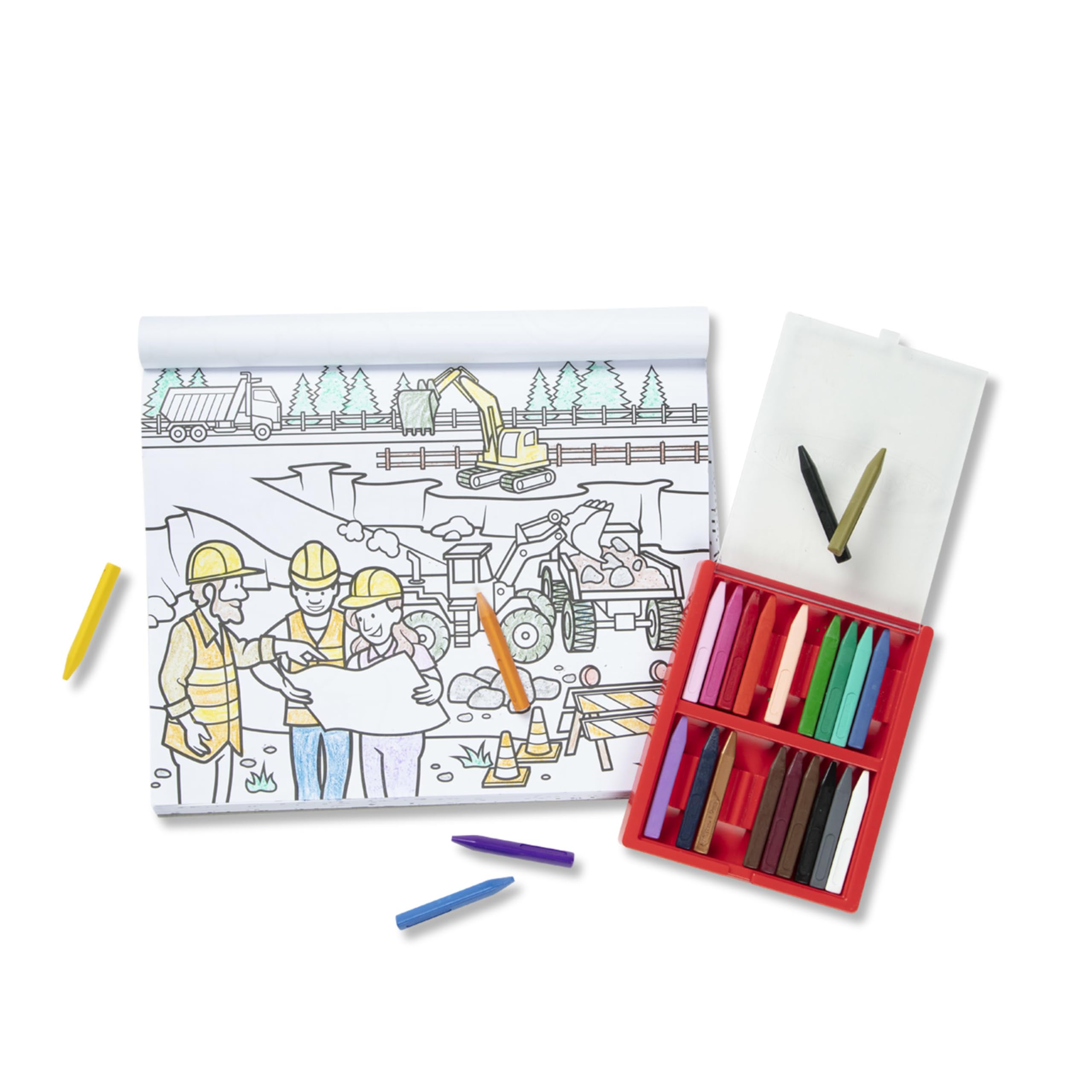 Melissa & Doug Jumbo Coloring Pad (11 x 14 inches) - Town, 50 Pictures