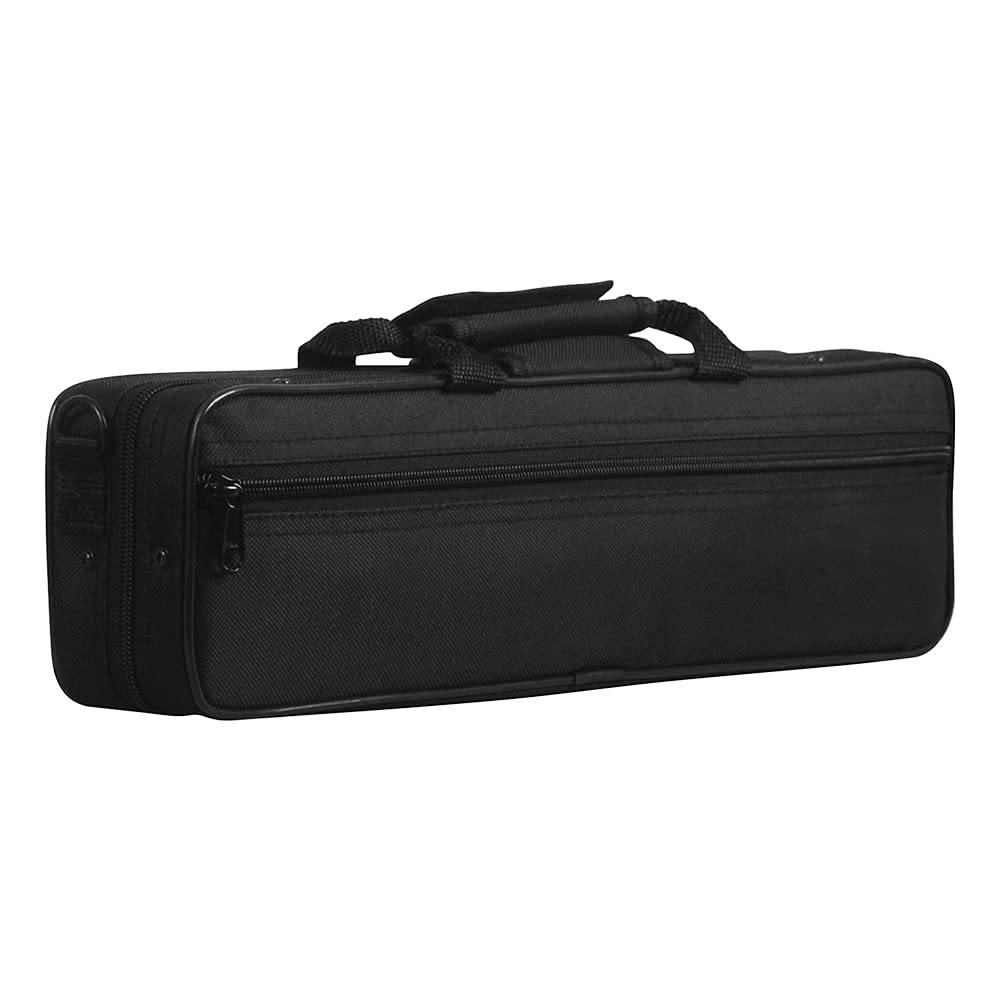 summina 16 Holes C Flute Case Flute Bag Gig Bag Backpack Box Water-resistant 600D Foam Cotton Padding with Adjustable Single Shoulder Strap