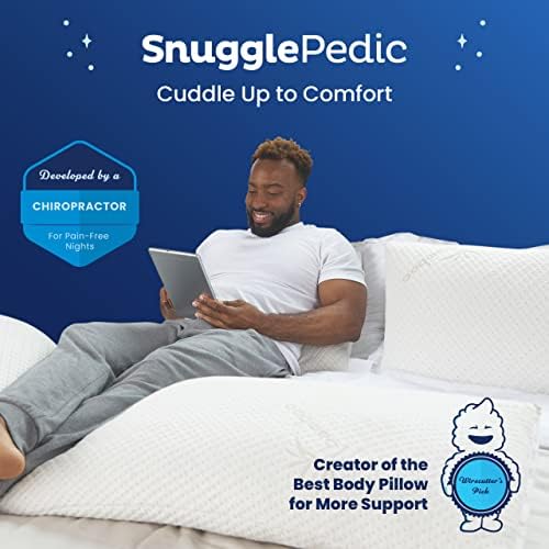 Snuggle-Pedic Toddler Pillow for Travel & Camping - USA Made Shredded Memory Foam Pillows w/Cooling Cover - Kids Pillow