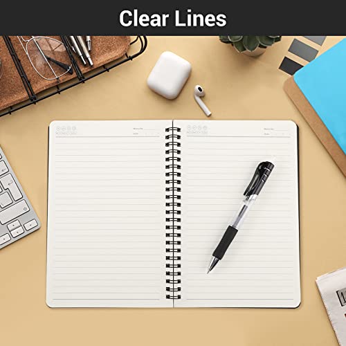 EUSOAR Hardcover College Ruled Spiral Notebooks, A5 3Packs 5.5"x8.3" 120 Pages Lined Travel Writing Subject Notebooks Journal, Memo Notepad Sketchbook, School Office Business Diary Spiral Book Journal