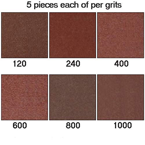 Bskifnn 30 Pack Sanding Belts 120 240 400 600 800 1000 Grits 5PCS per size High Performance Silicon Carbide Sanding Belts (1 x 30 Inch)