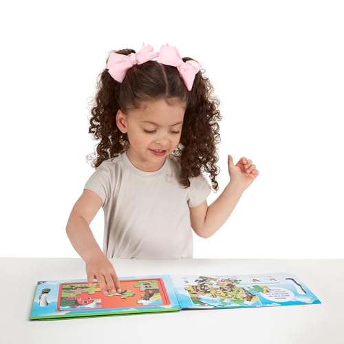 Melissa & Doug Take-Along Magnetic Jigsaw Puzzles Travel Toy On the Farm (2 15-Piece Puzzles) - FSC Certified