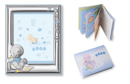 STERLING SILVER PICTURE FRAME with Booklet. 5" x 7". Made in Italy (BOY)