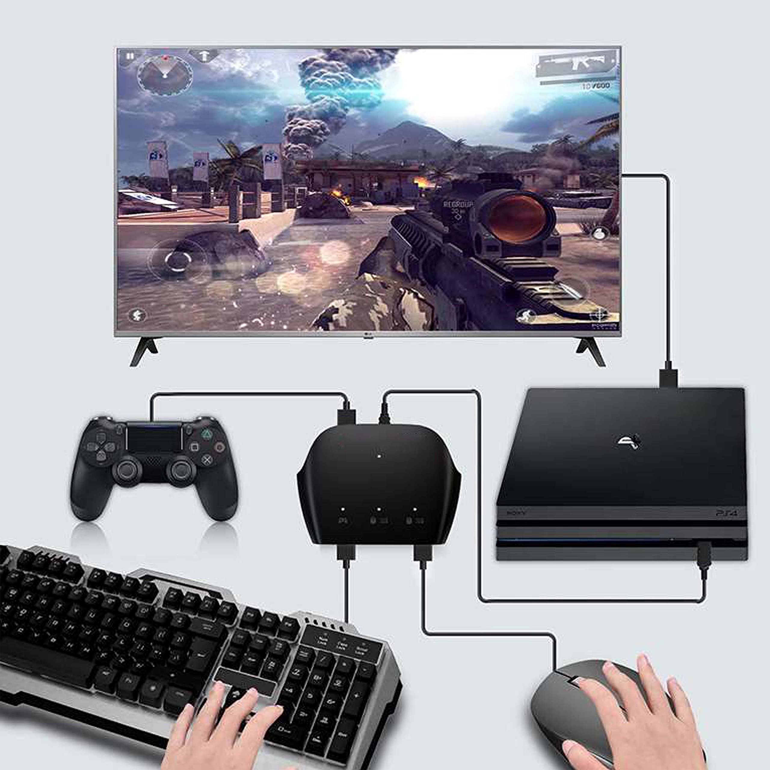 Keyboard and Mouse Converter Adapter for Nintendo Switch, Switch LITE, Series X/S, Xbox One, PS4 and PS3, Connect Keyboard and Mouse to Your Console