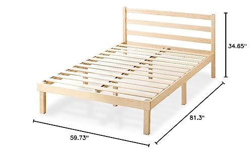 ZINUS Robin Wood Platform Bed Frame with Headboard, Wood Slat Support, No Box Spring Needed, Easy Assembly, Queen, Brown