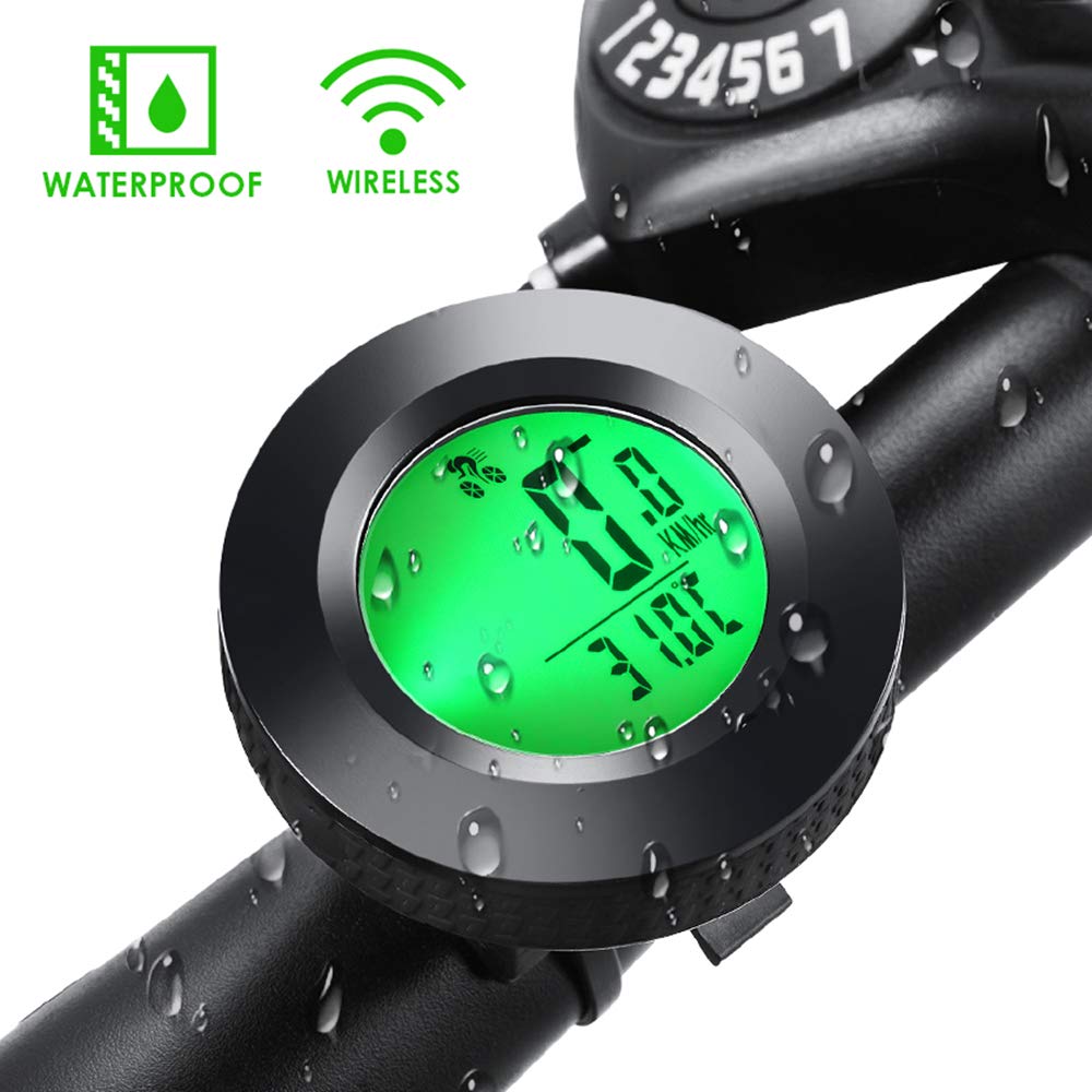 Bike Computer,3 Color Backlight Bike Speedometer,AutoOn/Off Cycle Bicycle Computer,LCD Power Meter Cycling Computer,Waterproof Bicycle Speedometer,Mountain Bike Odometer Distance Tracker