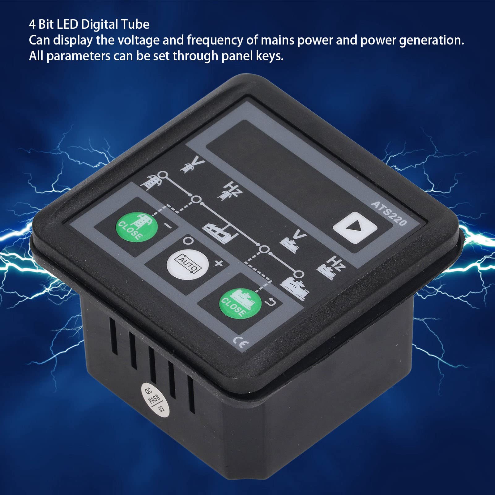 Automatic Transfer Switch Controller IP54 Waterproof LED Display Dual Power ATS Controller 30β300V