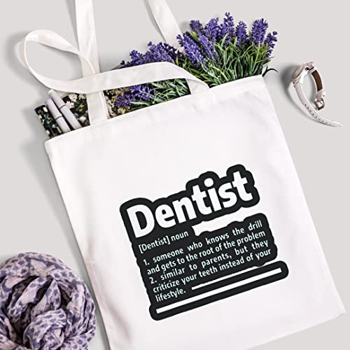 DENTIST DESIGN, Reusable Tote Bag, Lightweight Grocery Shopping Cloth Bag, 13β x 14β with 20β Handles