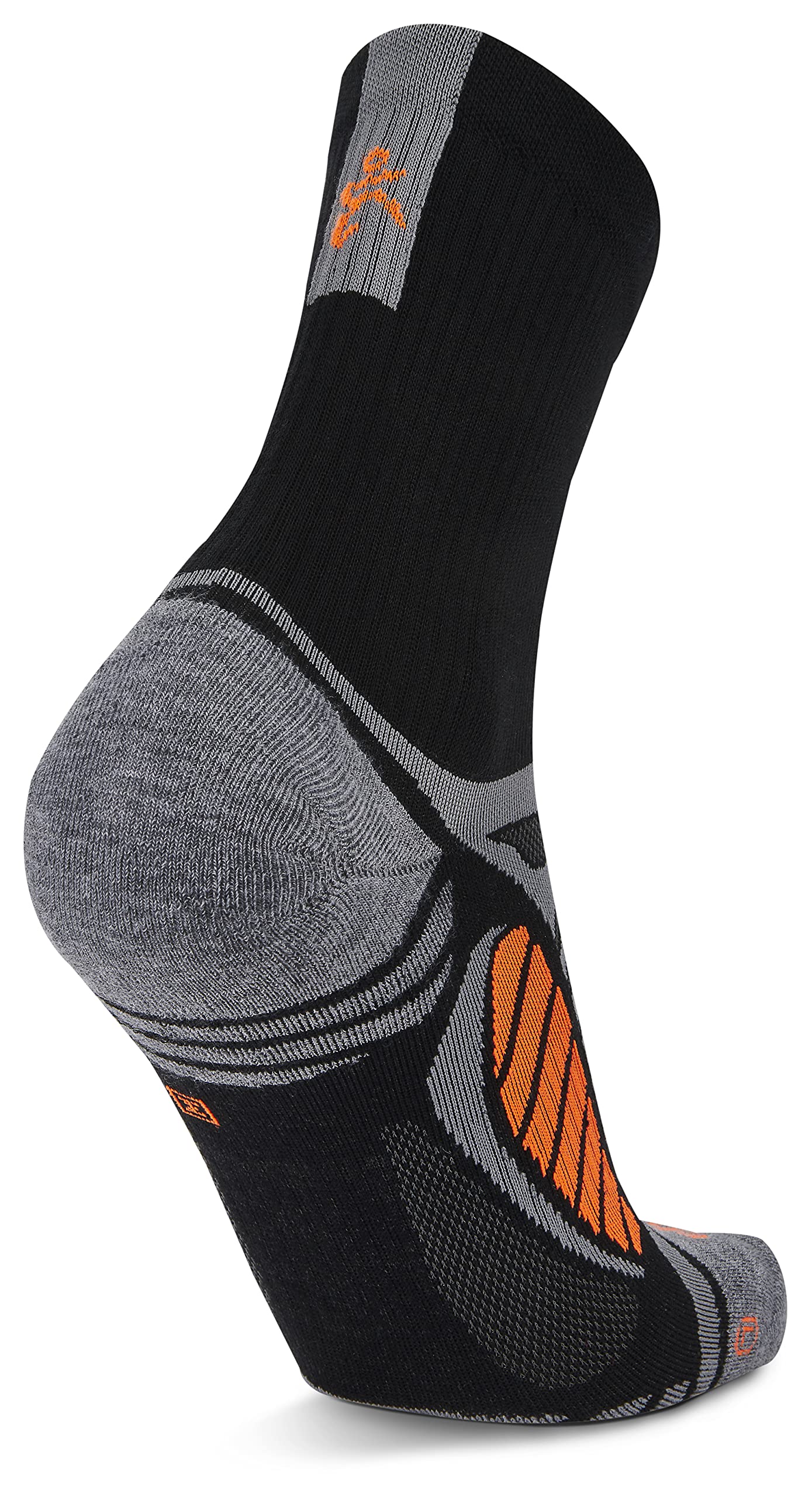 Balega Ultralight Lightweight Performance Crew Athletic Running Socks for Men and Women (1 Pair), Black/Grey Heather, Large