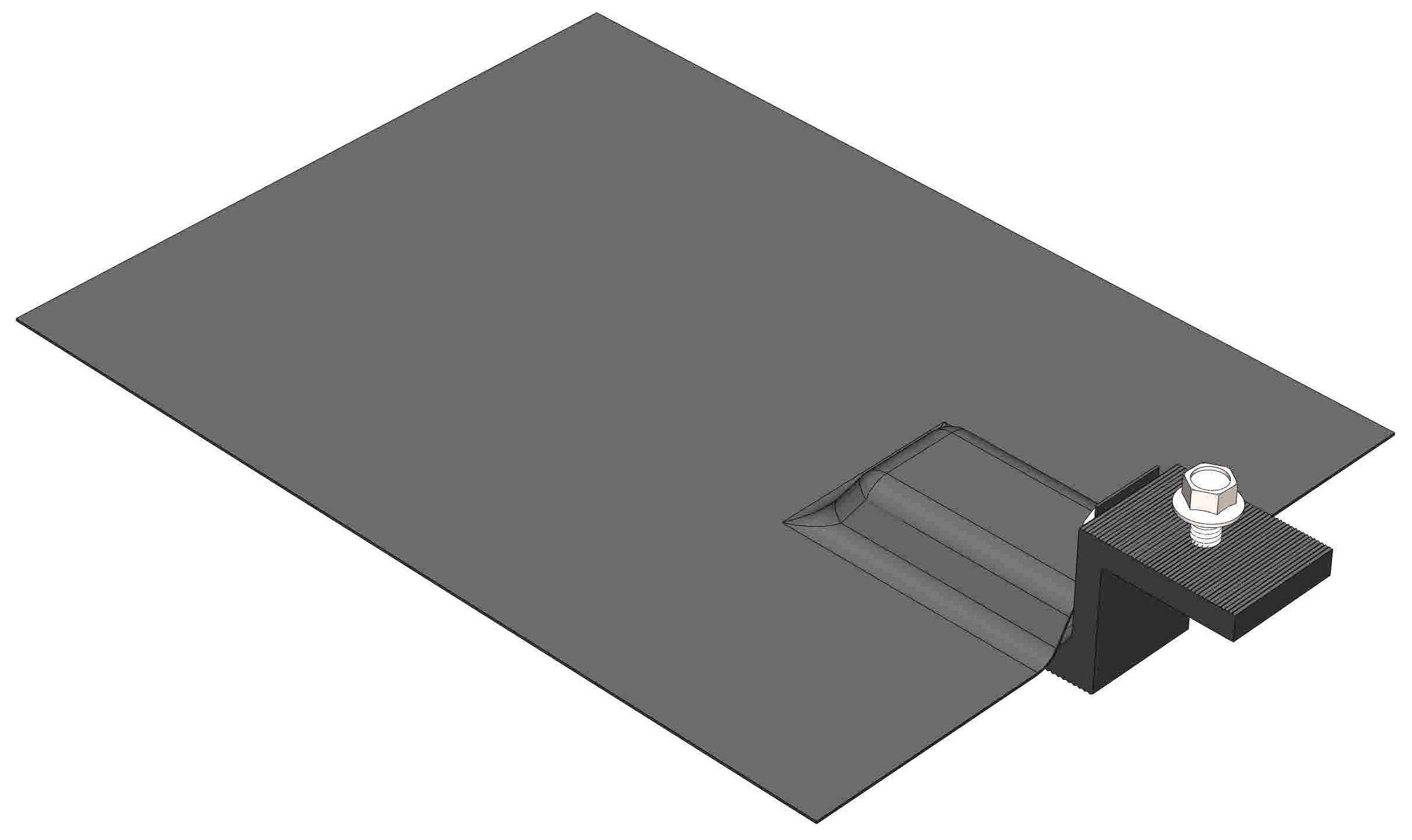 Black Z Bracket with Flashing for Solar Panel PV Module Mounting Racking Installation
