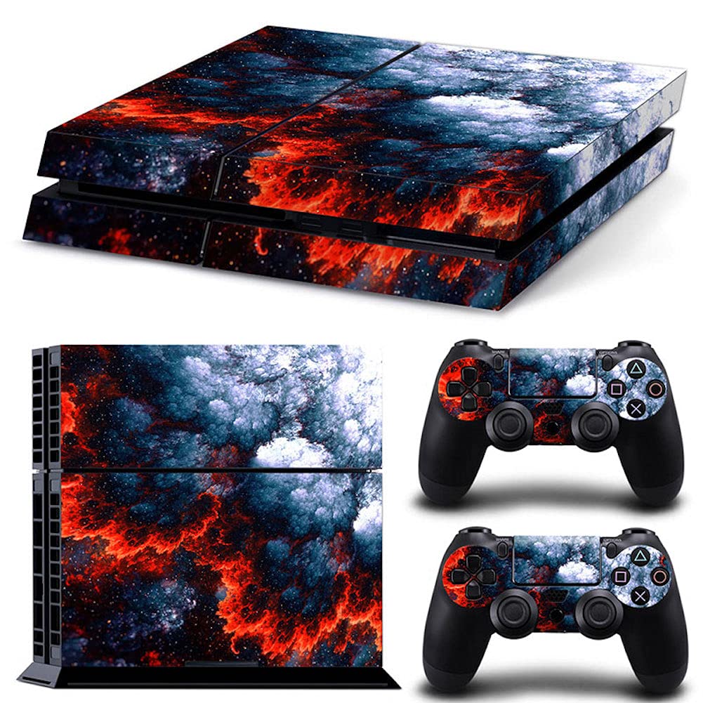 Vinyl Skin Sticker for Playstation 4, PS4 Console and Controllers Skins Wrap Vinyl Sticker Decal Cover - Magma