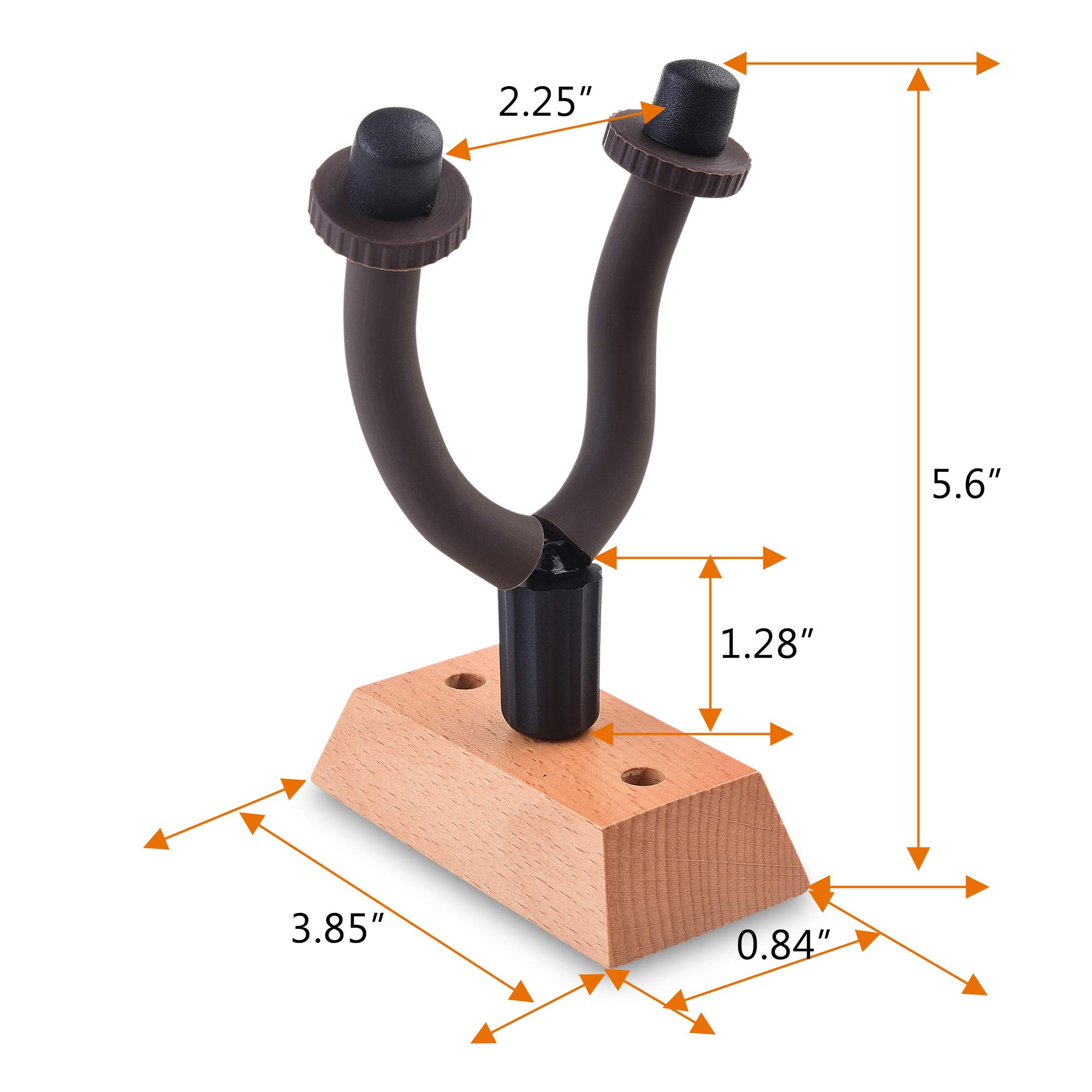 Lejoy Guitar Hangers Wall Mounts Holder Stand for Acoustic Electric Guitar Bass Ukulele-Beech wood (2-pack)