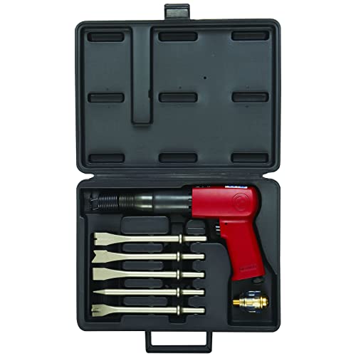 Chicago Pneumatic CP7150K - Kit - Air Hammer, Welding Equipment Tool, Construction, 0.401 Inch (10.2mm), Round Shank, Stroke 3.5 in / 89 mm, Bore Diameter 0.75 in / 19 mm - 2300 Blow Per Minute