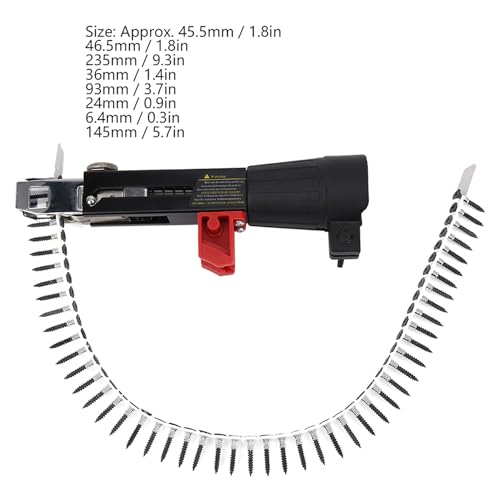 Chain Nail Gun Adapter Automatic Electric Drill Screw Tightening Equipment Screw Drill Chain Adapter Attachment for Gypsum Board/Partition Wall/Wood Board/Ceiling 45.5mm-145mm/1.8in-5.7in