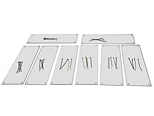 Urine Scatter Guard (8 Pack) for Cage - Clear and Bendable - Keep Bedding and Litter in Cage - Used for Guinea Pigs, Hedgehogs, Hamsters, Chinchillas, Rabbits, Reptiles and Other Small Animals